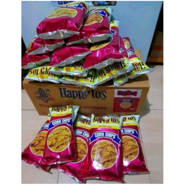 Jual Happy Tos Tortilla Chips / Happy Tos 1 DUS is 16 / Happy Tos MERAH ...