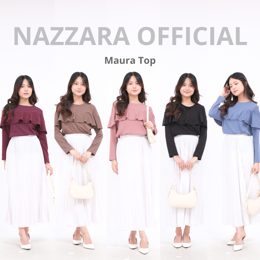 Jual NAZZARA - MAURA TOP / ATASAN WANITA TERBARU BAHAN KNIT / BLOUSE ...