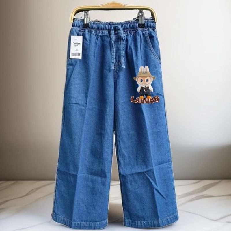 Jual KULOT JEANS ANAK SABLON PRINT DFT LABUBU, SANRIO,MICKY ,MINIES ...