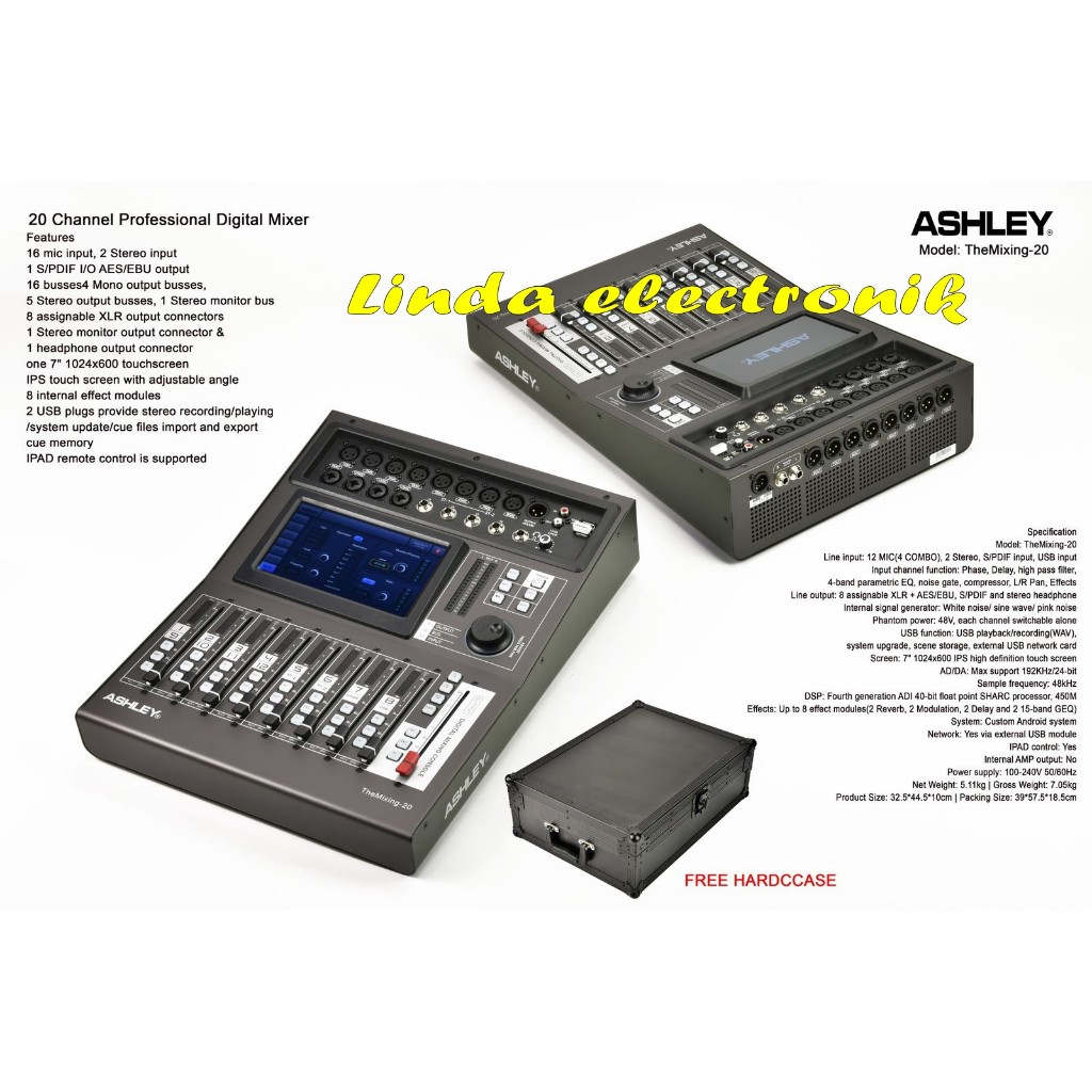 Jual MIXER ASHLEY DIGITAL THE MIXING 20 GARANSI RESMI 1 TAHUN ASHLEY ...