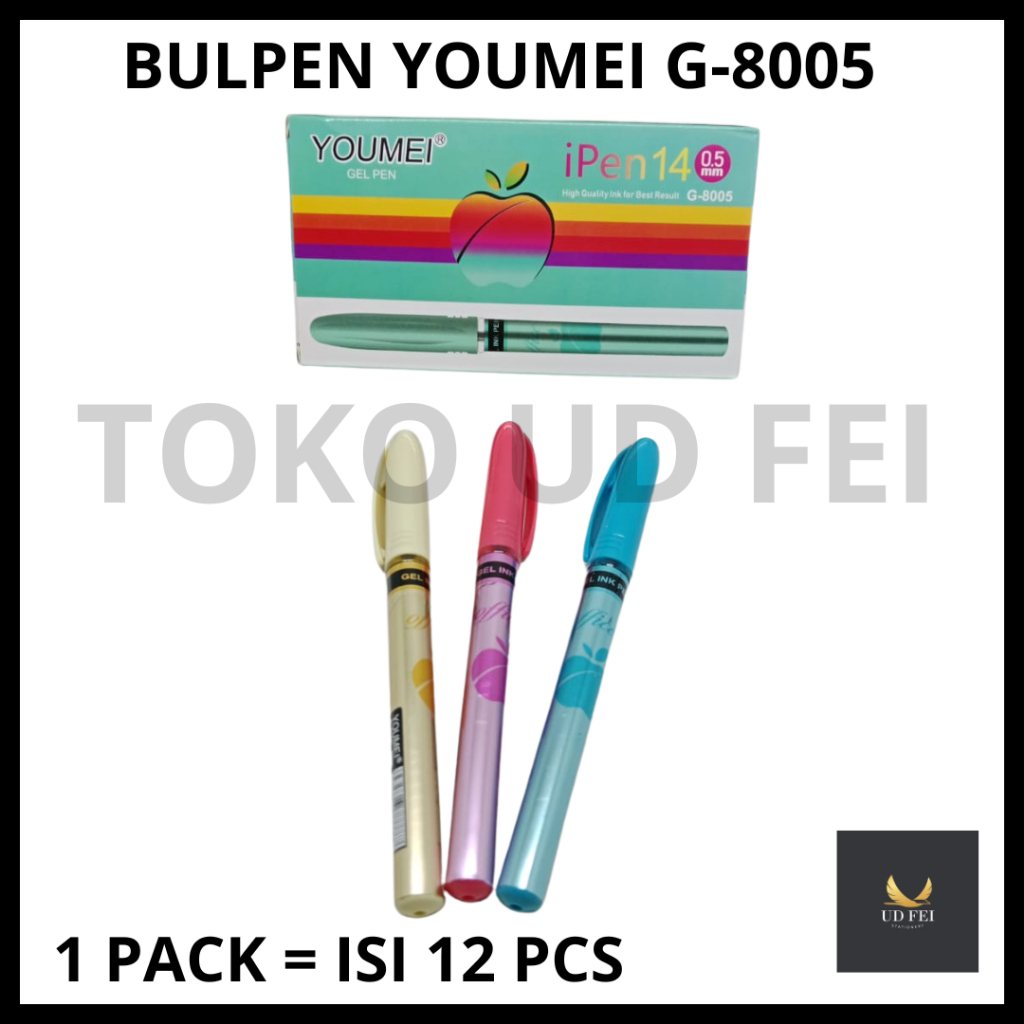 Jual (1 PACK = 12 PCS) Pulpen Gel Apel / Pen Ipen Murah / Bolpen Apple ...