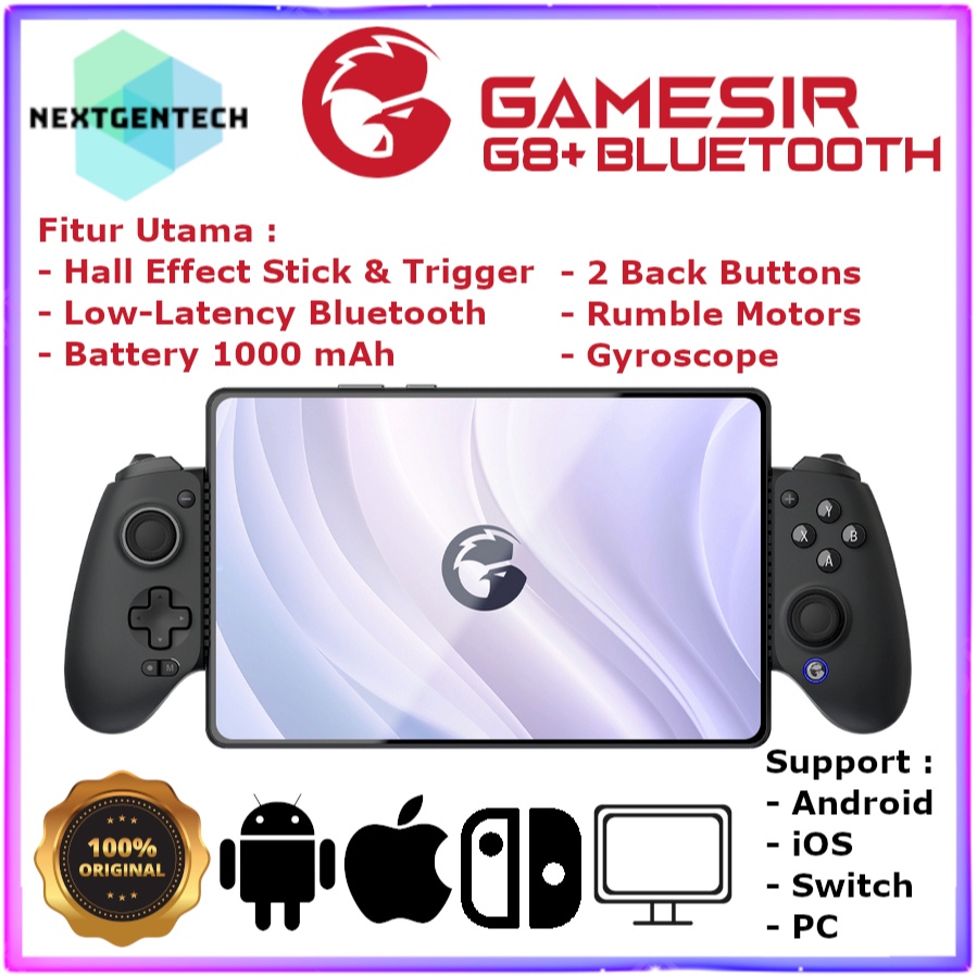 Jual Gamesir G8 Plus Bluetooth Wireless Controller Hall Effect Gamepad Mobile Gaming G8 KODE ...