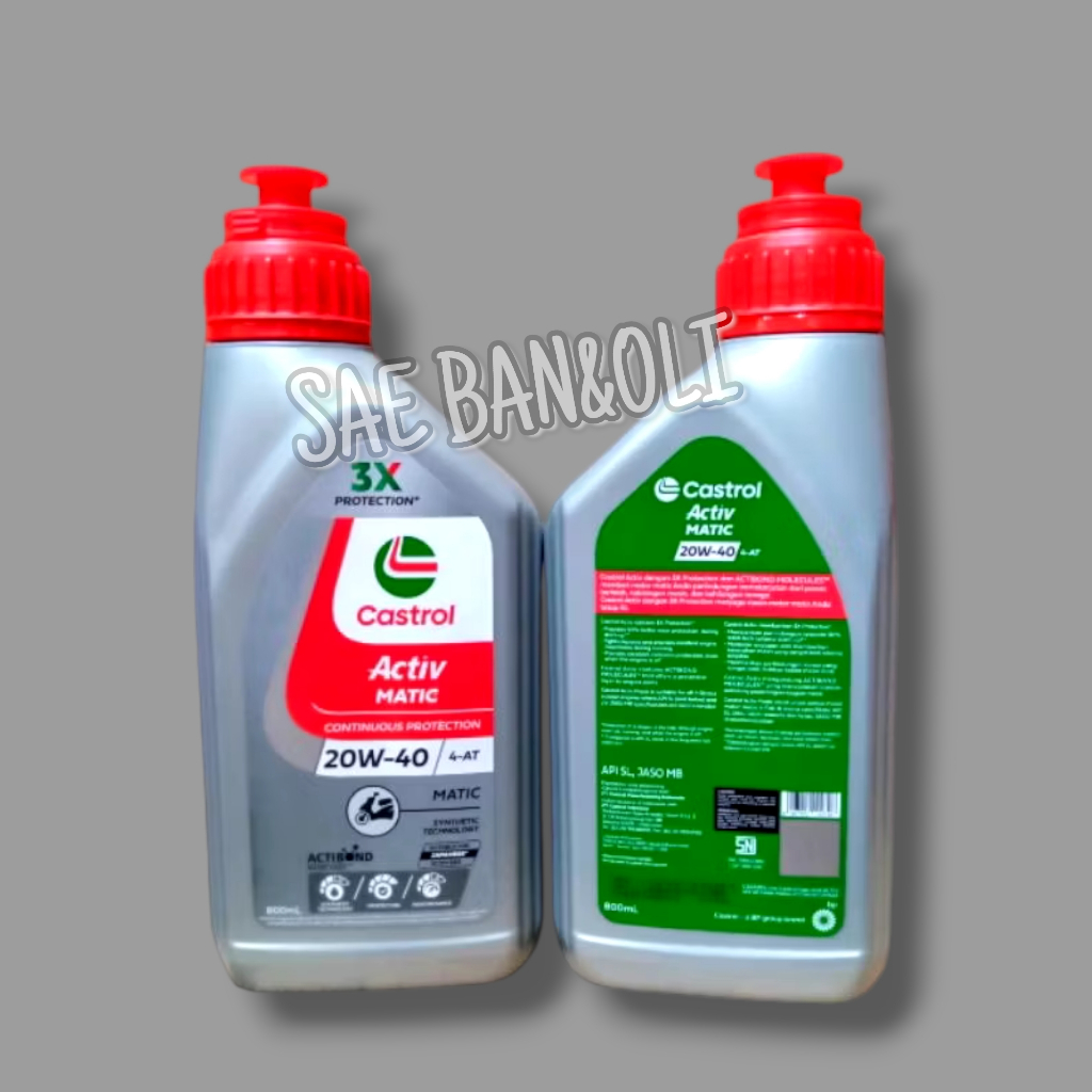 Jual OLI CASTROL ACTIV MATIC 800 ML Sae 20-W40 Oli Motor Matic | Shopee ...