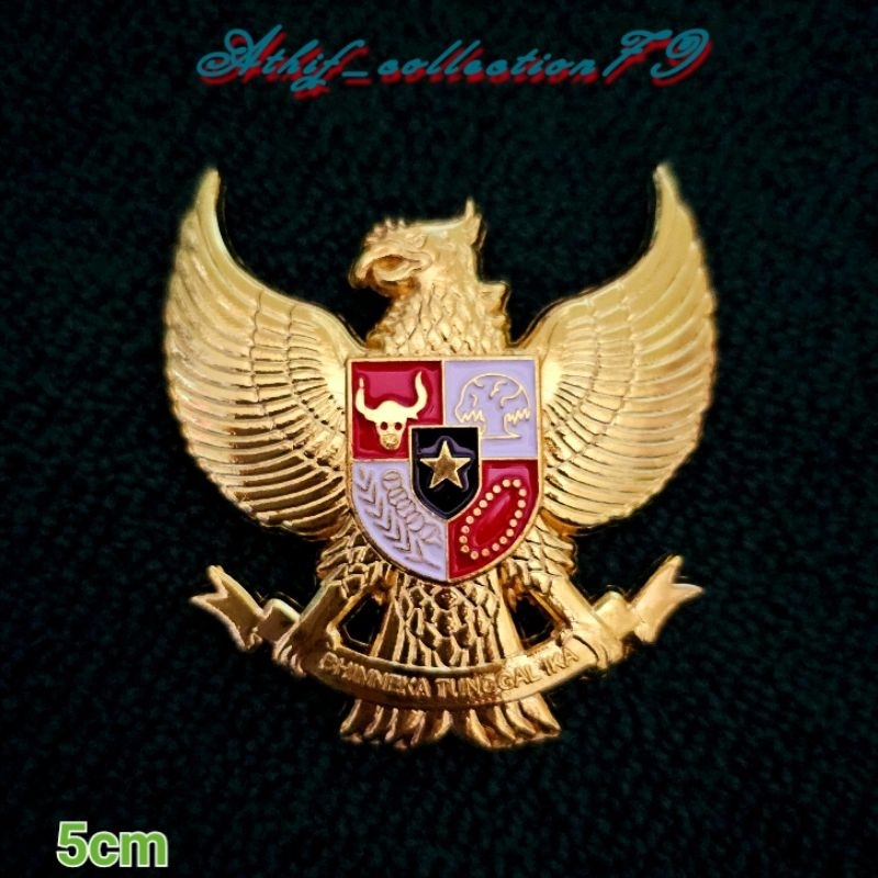 Jual Pin Garuda Tebal Bahan Kuningan Ukuran 5cm | Shopee Indonesia