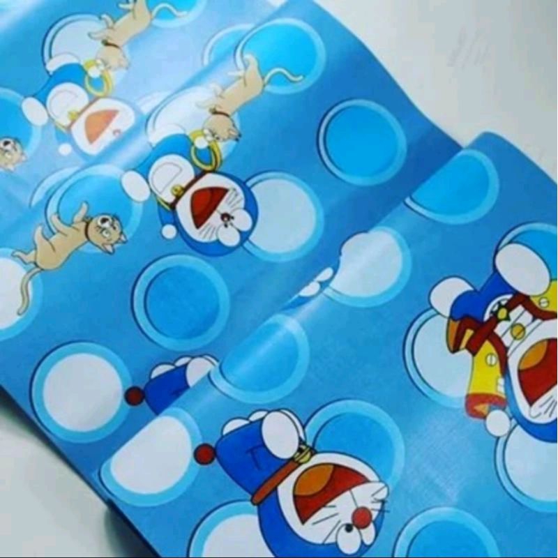 Jual WALLPAPER STIKER DINDING DORAEMON BULAT UK PANJANG 8M X LEBAR 45CM | Shopee Indonesia