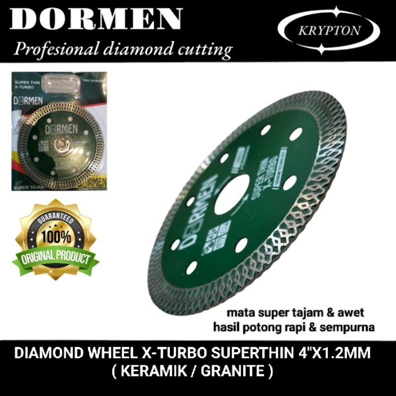 Jual dormen mata gerinda potong 4"x1.2mm X-turbo superthin ( buat potong keramik / granite ...