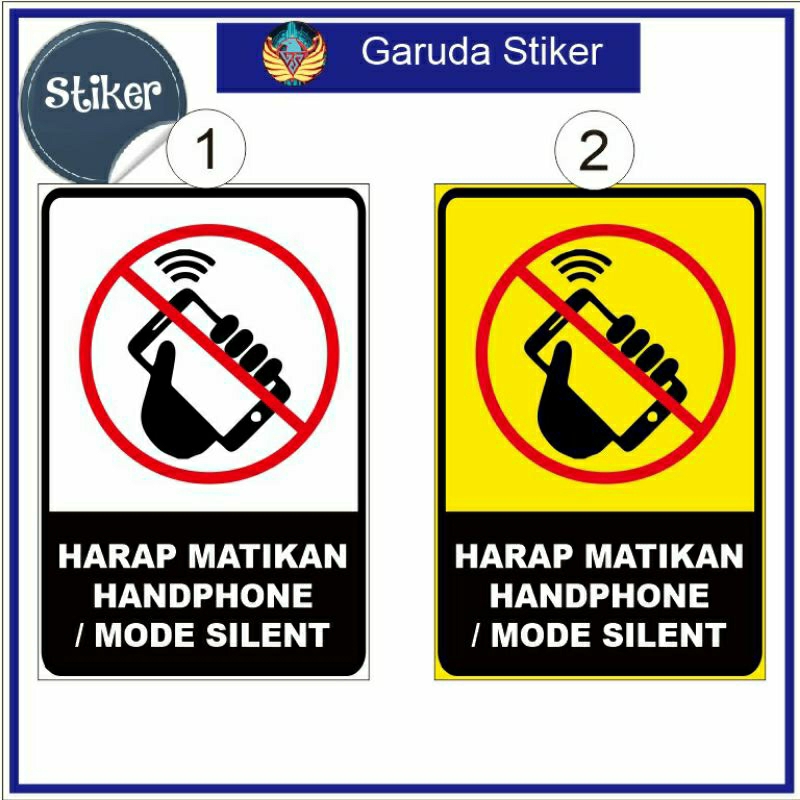 Jual Stiker, harap matikan handphone mode silent | Shopee Indonesia