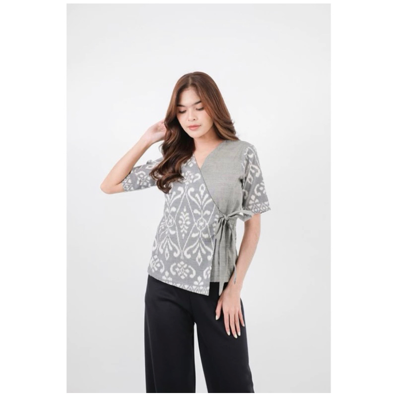 Jual BLOUSE TENUN ENDEK TROSO / ATASAN BATIK WANITA / BLAZER KIMONO WANITA / SERAGAM KANTOR ...