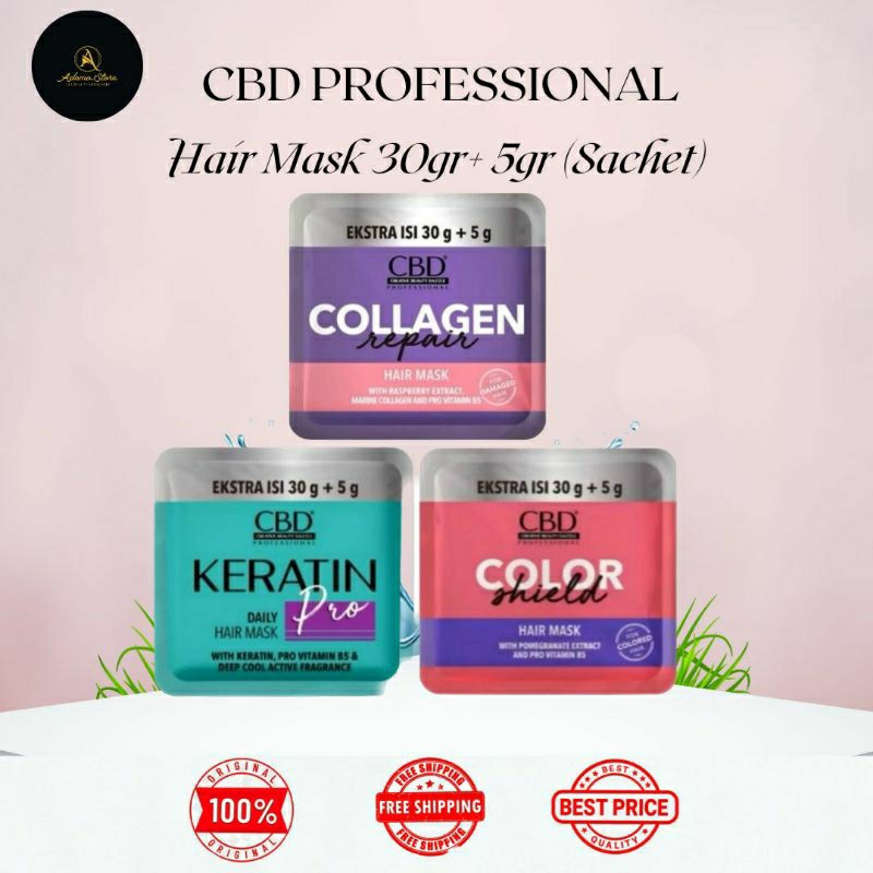 Jual CBD Professional Collagen Repair Hair Mask 30gr+5gr | Shopee Indonesia