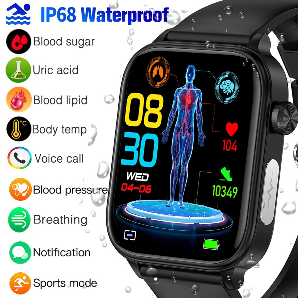 Jual Smartwatch Terbaru 2026 Jam Tangan Pintar Non-Invasive Blood ...