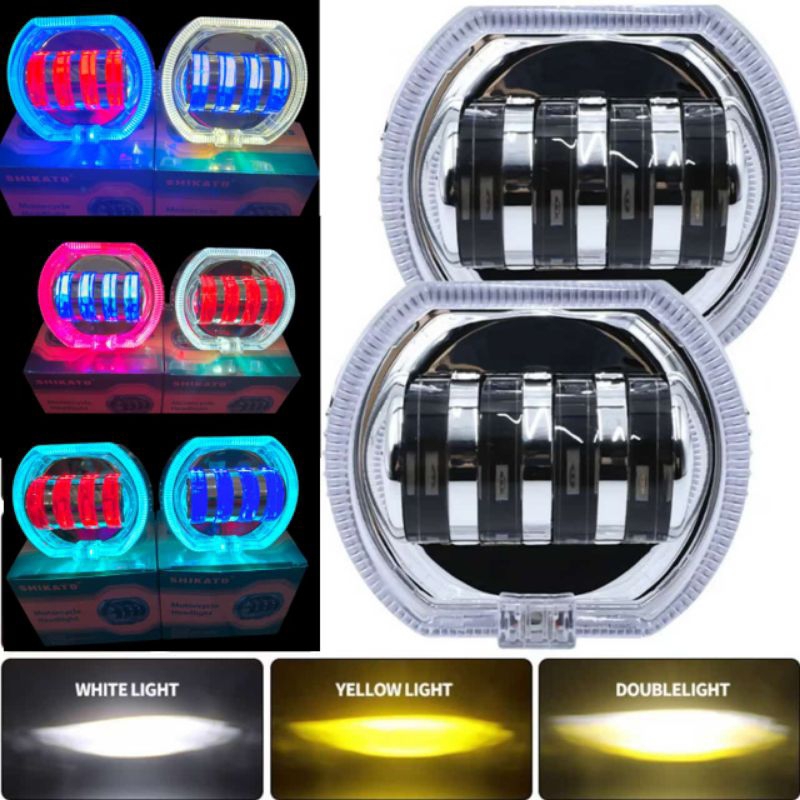 Jual Lampu Tembak LED Projie Biled + Shroud 8D 4 Lensa Dengan Devil Eye ...