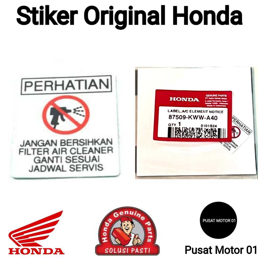 Jual Stiker Original Ahm Honda Label Element Notice Asli Motor Honda ...