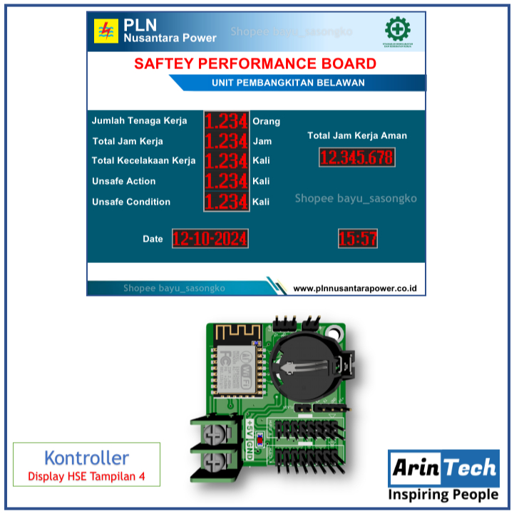 Jual Kontroller HSE Performance Board - Safety Board K3 - Tampilan 4 ...