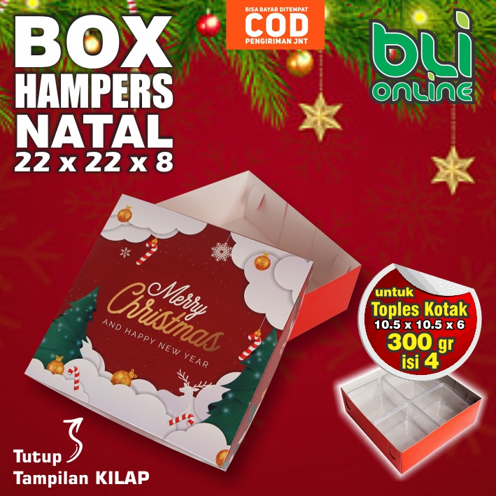 Jual Box Natal 22 x 22 x 8 / isi 10 pcs / Kotak Natal / Dus Natal ...