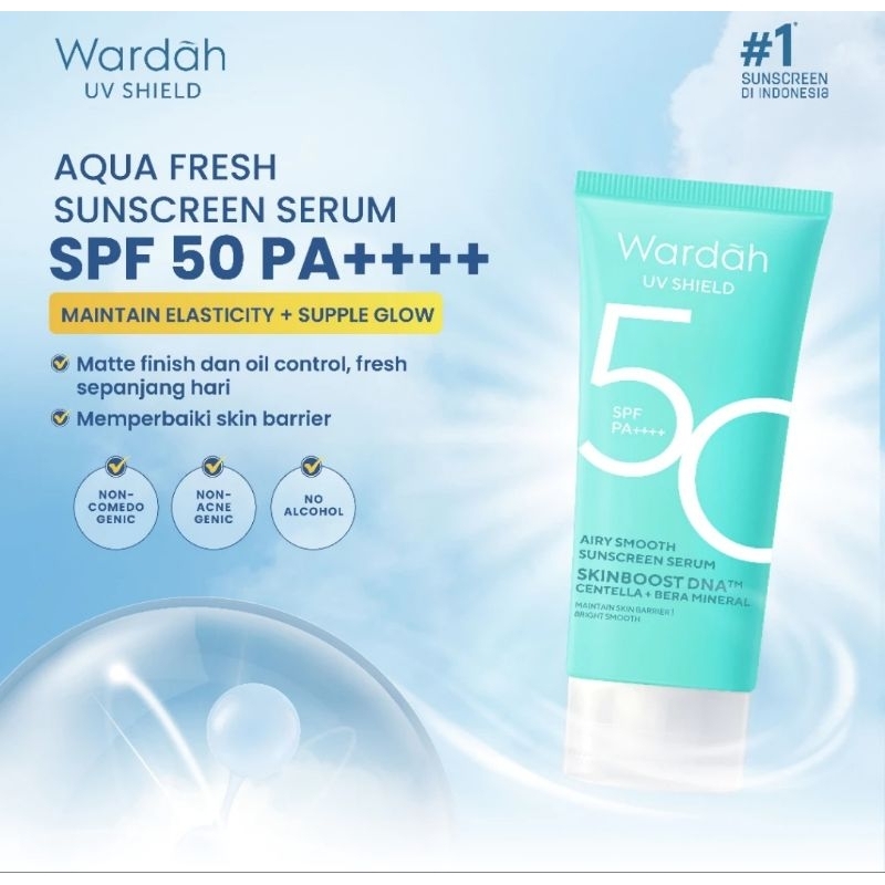 Jual Wardah UV Shield Airy Smooth Sunscreen Serum SPF 50 PA++++ 25ml | Shopee Indonesia