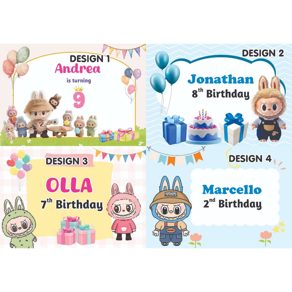 Jual STIKER LABEL ULTAH GOODYBAG BENTO MOTIF LABUBU | Shopee Indonesia