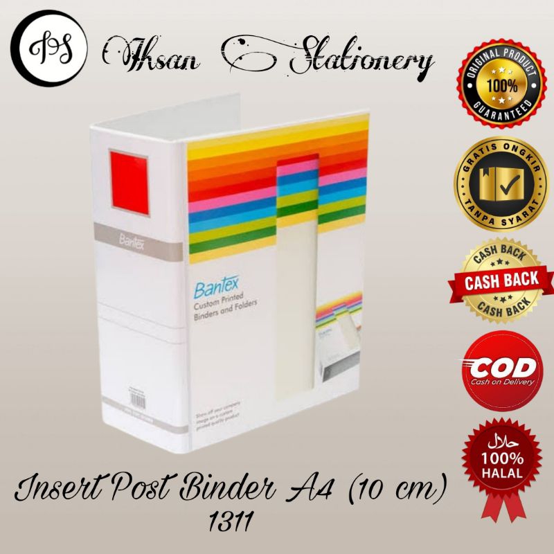 Jual Ordner Bantex 1311/Insert Post Binder/Insert Pipe Binder A4 10 cm ...