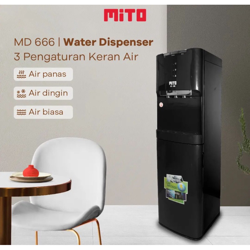 Jual MITO Dispenser MD 666 / MD 777 Dispenser Galon Bawah Panas Dingin | Shopee Indonesia