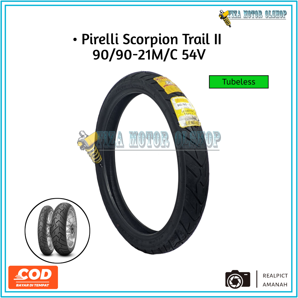 Jual Ban Tubeless Pirelli Scorpion Trail II Ukuran 90/90-21 Ring 21 ...