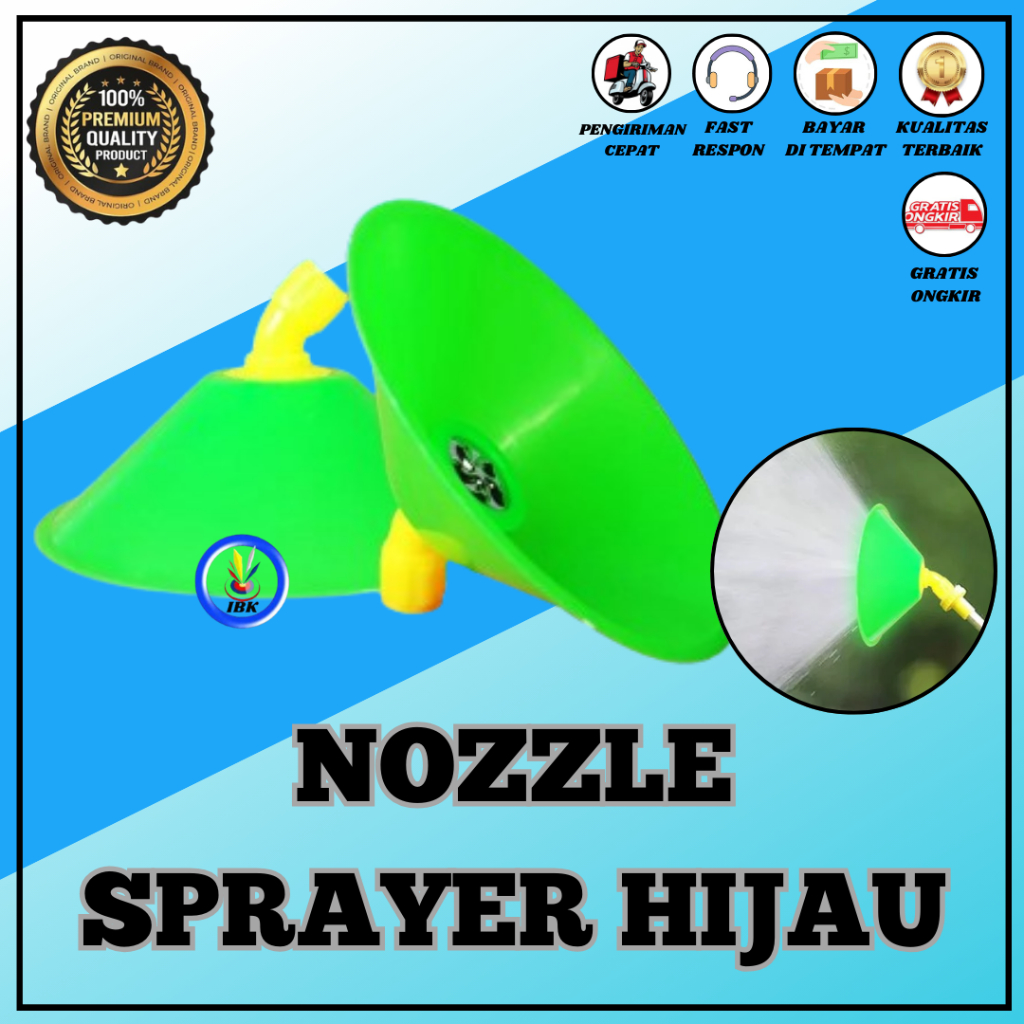 Jual Nozzle Fan 13 / Nosel Sprayer Corong Bulat Anti angin HIJAU BULAT ...