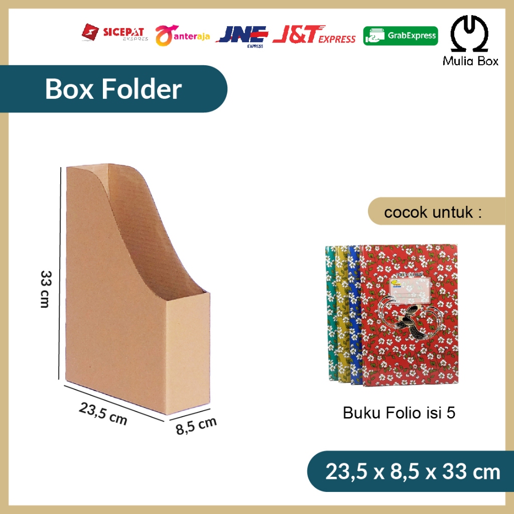 Jual Kardus Folder Box 23,5 x 8,5 x 33 cm Corrugated Die Cut Karton ...