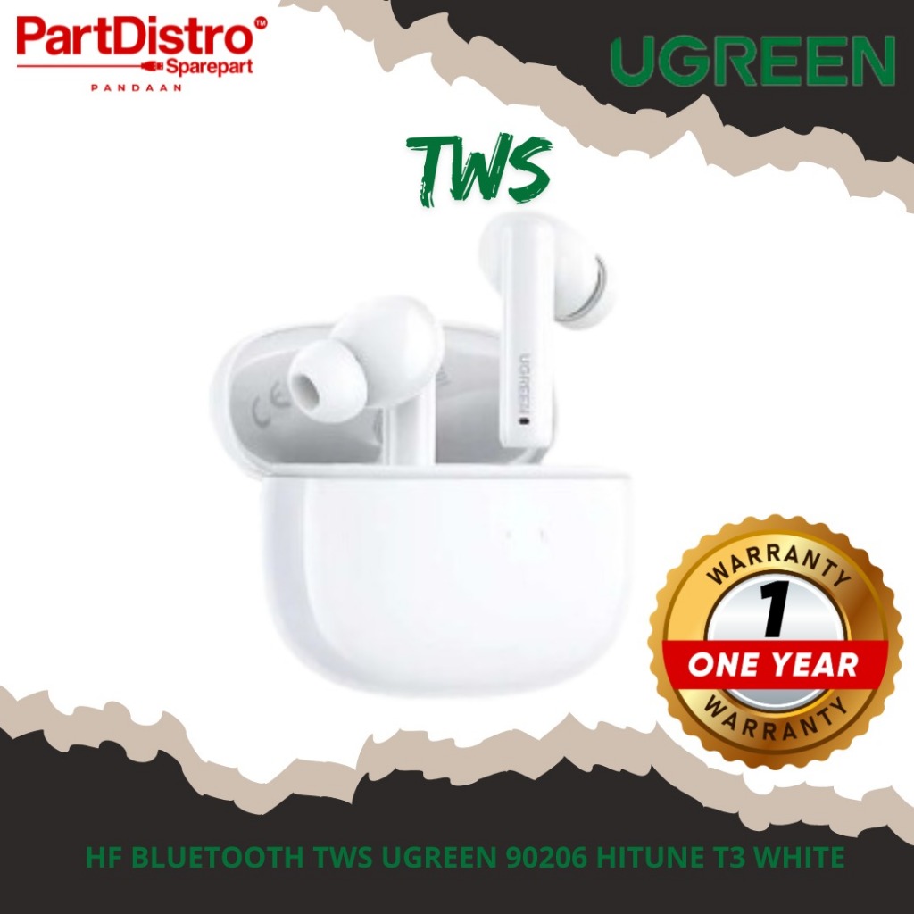 Jual HF BLUETOOTH TWS UGREEN 90206 HITUNE T3 WHITE | Shopee Indonesia