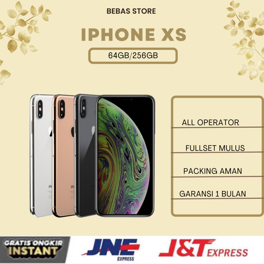 Jual Apple iPhone XS MAX xs 64GB 256GBGOLD GRAY SILVER Original Mulus ...
