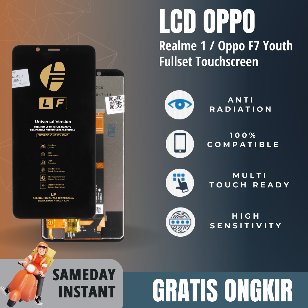 Jual LF - (GARANSI LEM) LCD Realme 1 / Oppo F7 Youth Fullset Touchscreen | Shopee Indonesia