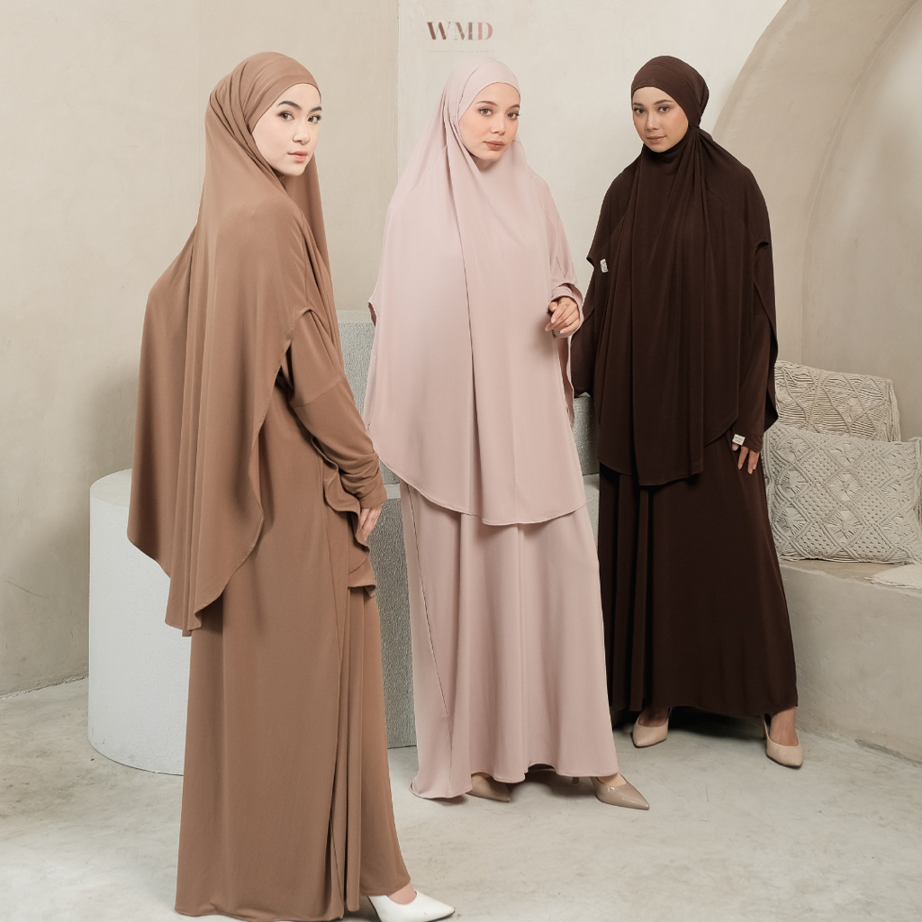 Jual WMD Fashion - Huriyah Abaya French Khimar Set (2in1 Abaya & French Khimar) Gamis Syari ...