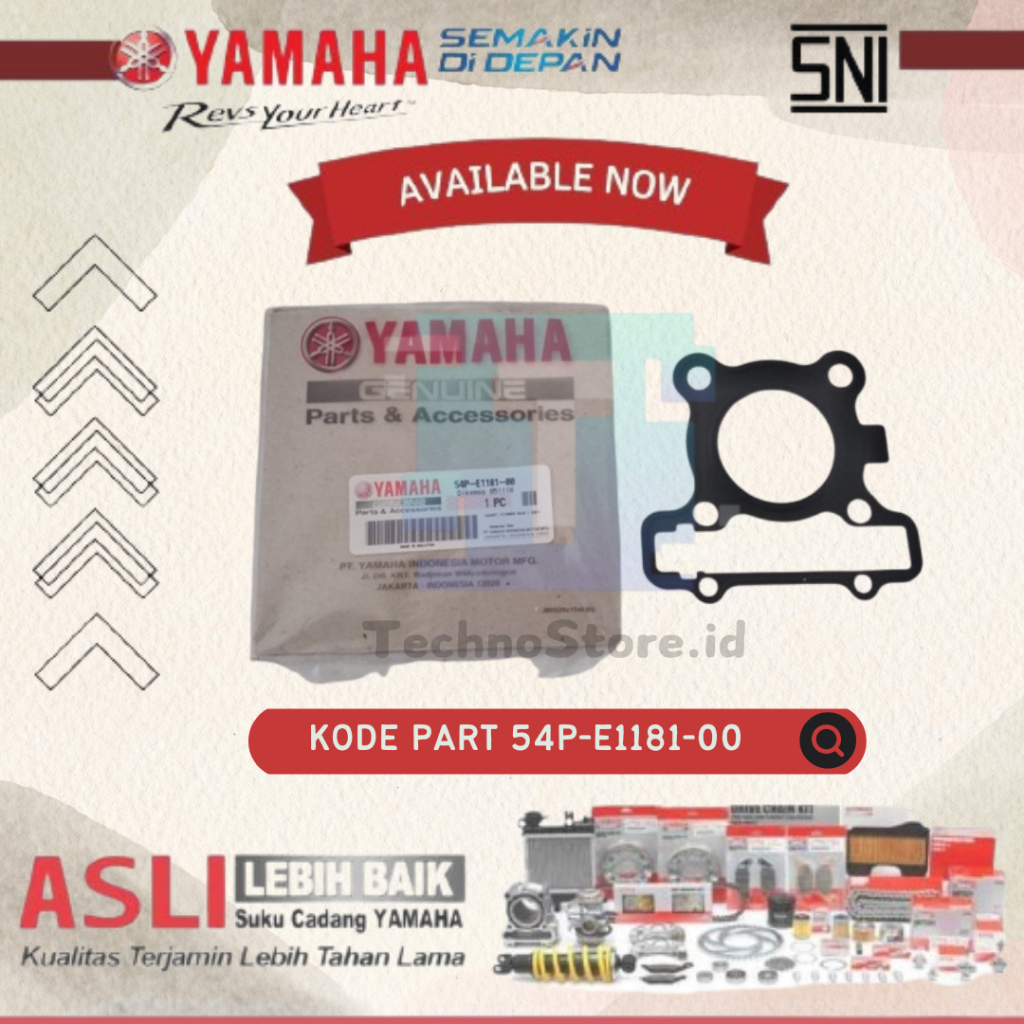 Jual Paking Gasket Cyclinder Head Mio J Soul GT Fino Fi X-Ride Force Jupiter Z1 ORIGINAL YAMAHA ...