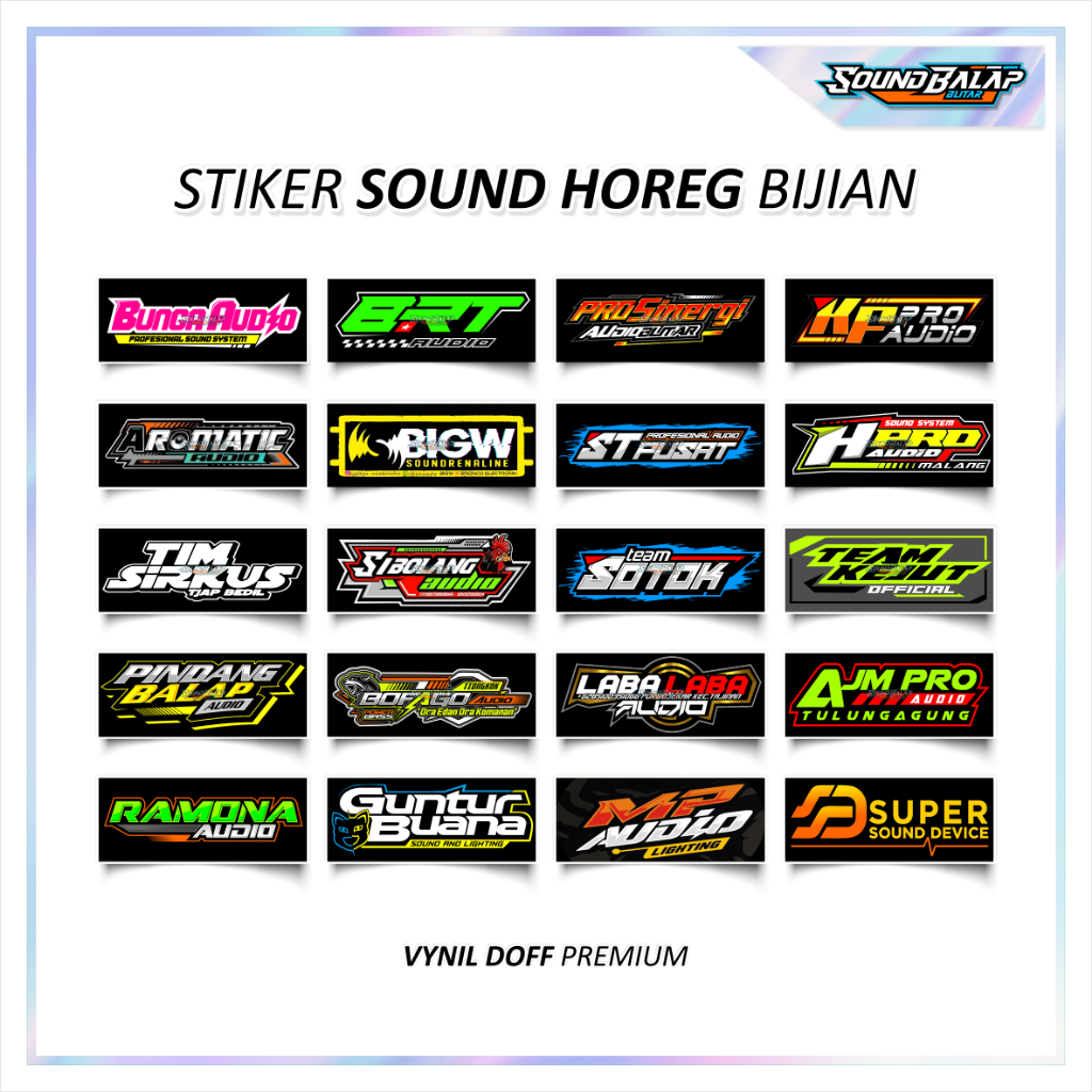 Jual STIKER SOUND SYSTEM HOREG KARNAVAL BIJIAN VYNIL ANTI AIR SOUND BALAP BLITAR | Shopee Indonesia