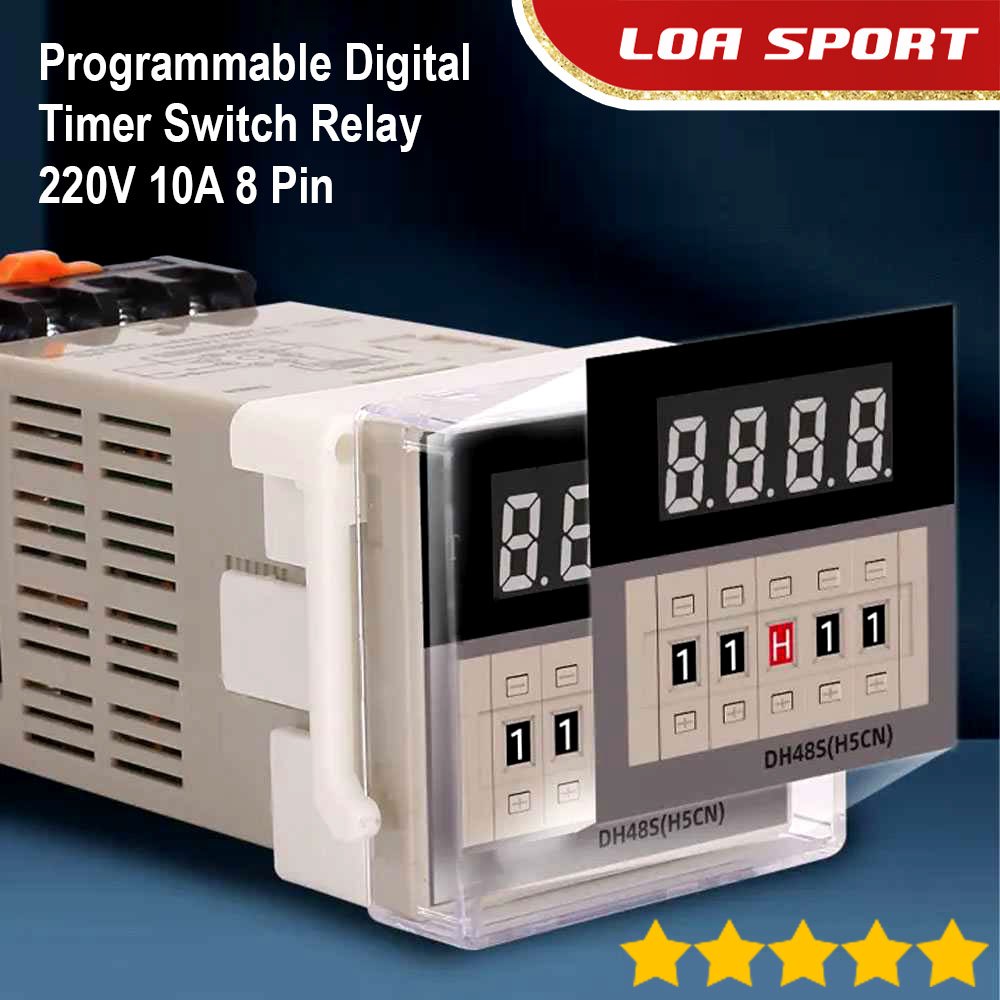 Jual Relay Listrik Timer Switch Sakelar Digital Atur Waktu 220V 10A 8 ...