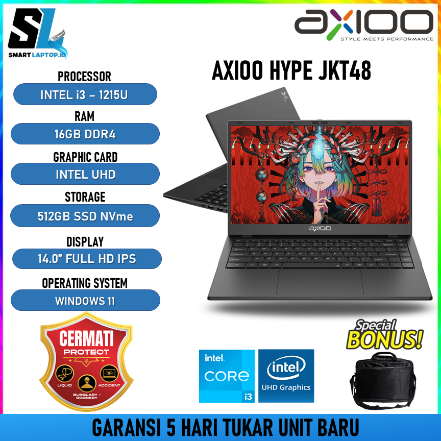 Jual Axioo MyBook Hype JKT48 Special Edition Intel Core i3-1215U 16GB/512GB FHD IPS 14" | Shopee ...