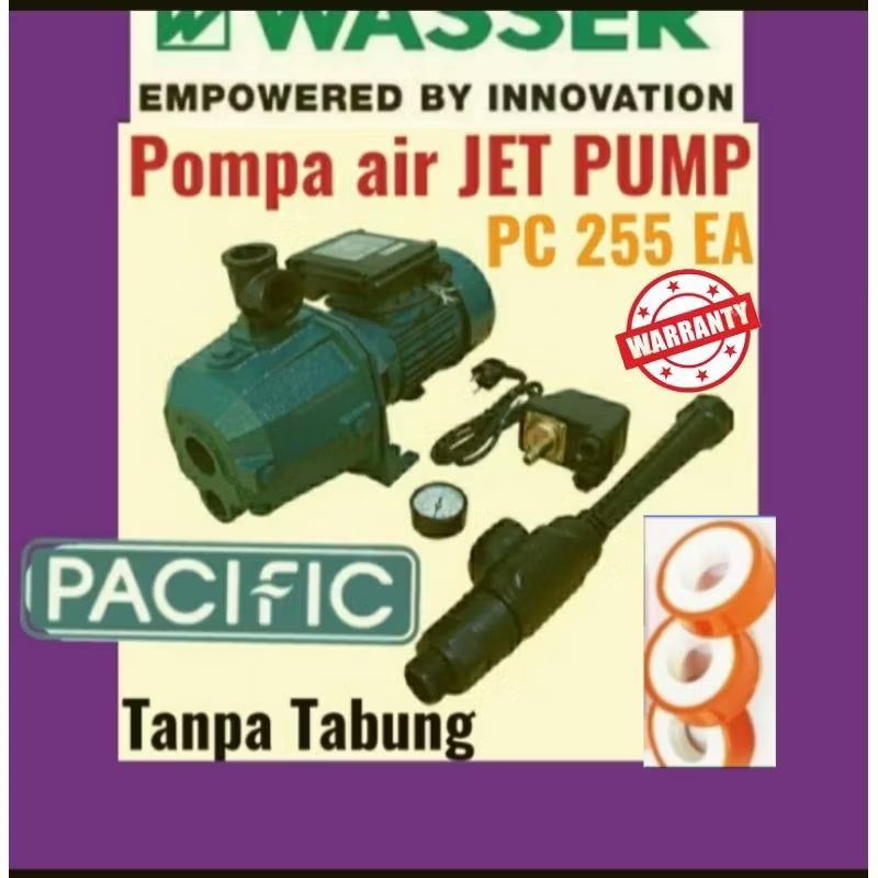 Jual Garansi pompa air jet pump wasser PC 255 EA otomatis non tangki ...