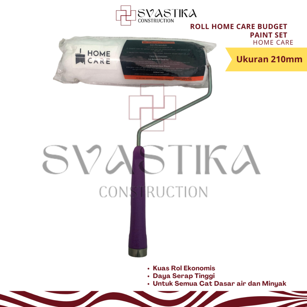 Jual Home Care Roll Cat Tembok 210mm Kuas Roller Cat Dinding Roll cat ...