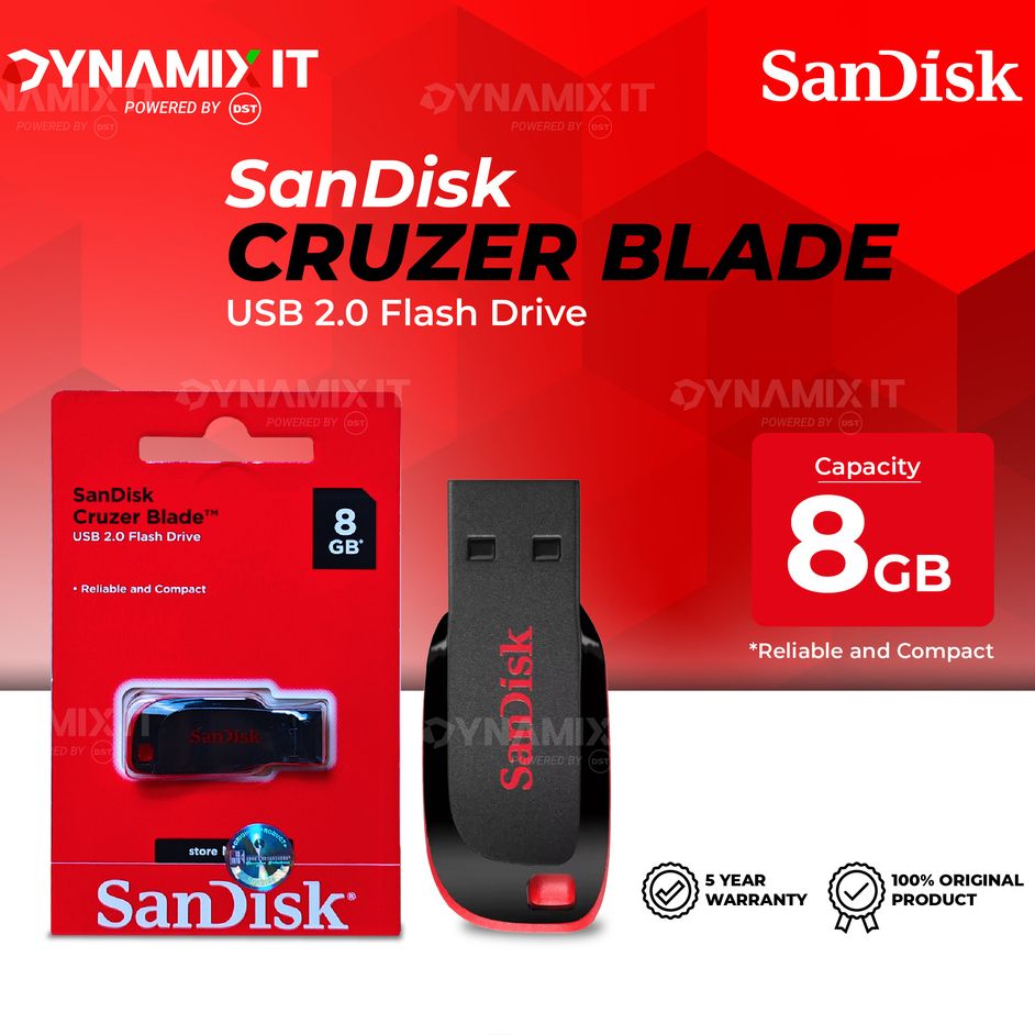 Jual USB Flashdisk Flash Disk Sandisk CZ50 Cruzer Blade - 8GB | Shopee ...