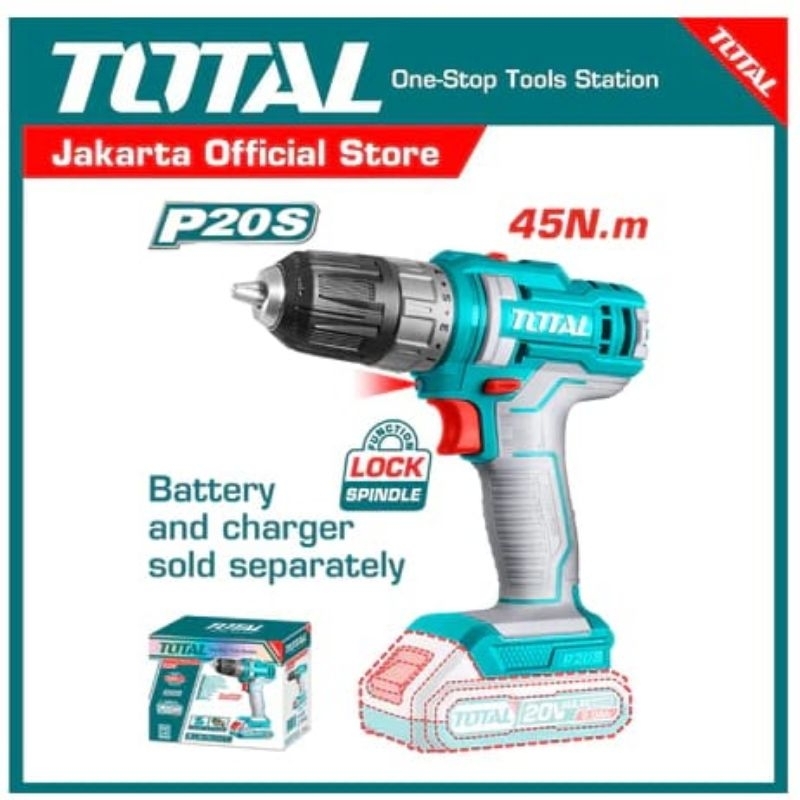 Jual Bor baterai 45 Nm Cordless TOTAL TDLI200515 Unit Only | Shopee ...