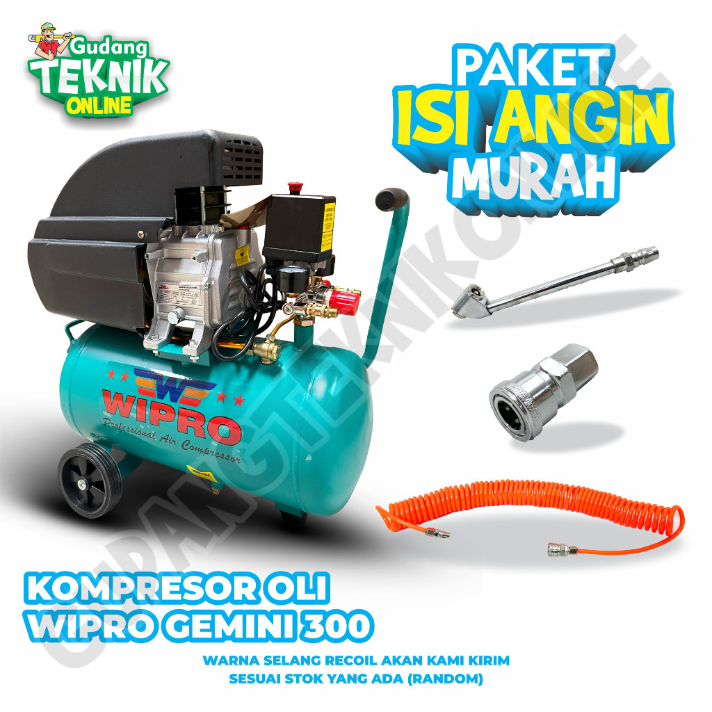 Jual WIPRO Kompresor Angin 24L WIPRO GEMINI-300 1.5HP 220V / Kompresor ...
