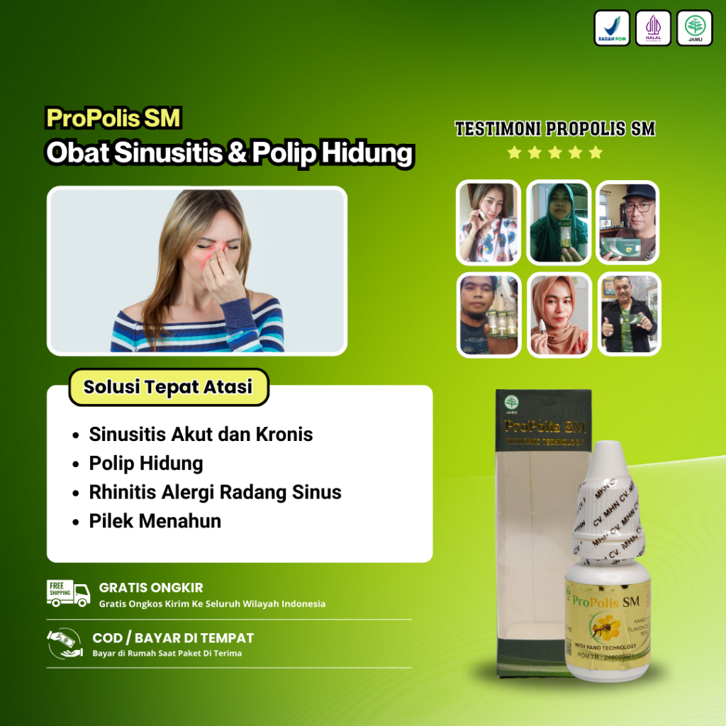 Jual Propolis SM - Obat Sinusitis Polip Hidung Rhinitis Alergi Pilek ...