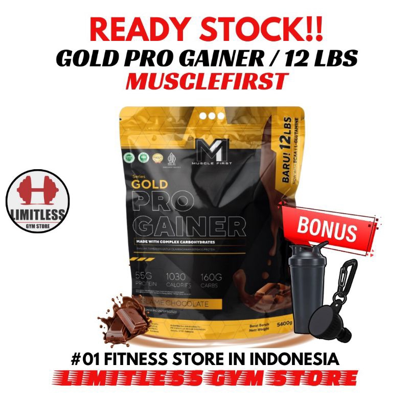 Jual M1 MUSCLE FIRST GOLD PRO GAINER 12 LBS / 5.5KG 12LB SUSU BULKING ...