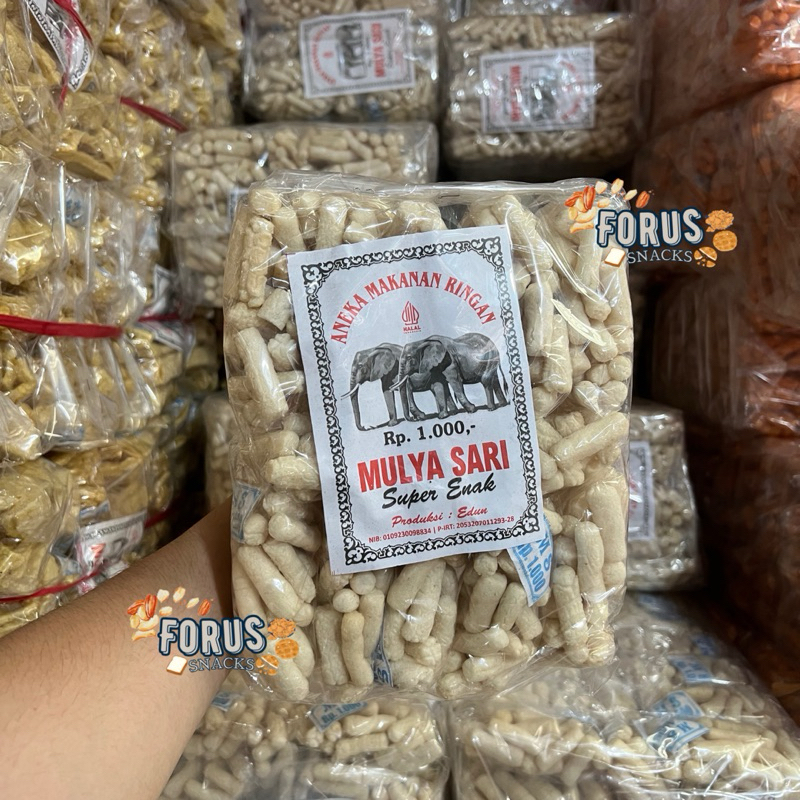 Jual Kerupuk Pilus // Pilus Panjang Spesial Cap MULYASARI 1 Pak isi 12 ...
