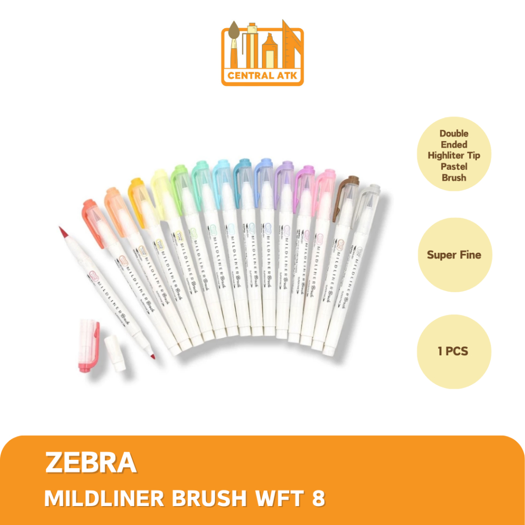 Jual MILDLINER / MIDLINER BRUSH ZEBRA WFT8 (1 PCS) | Shopee Indonesia