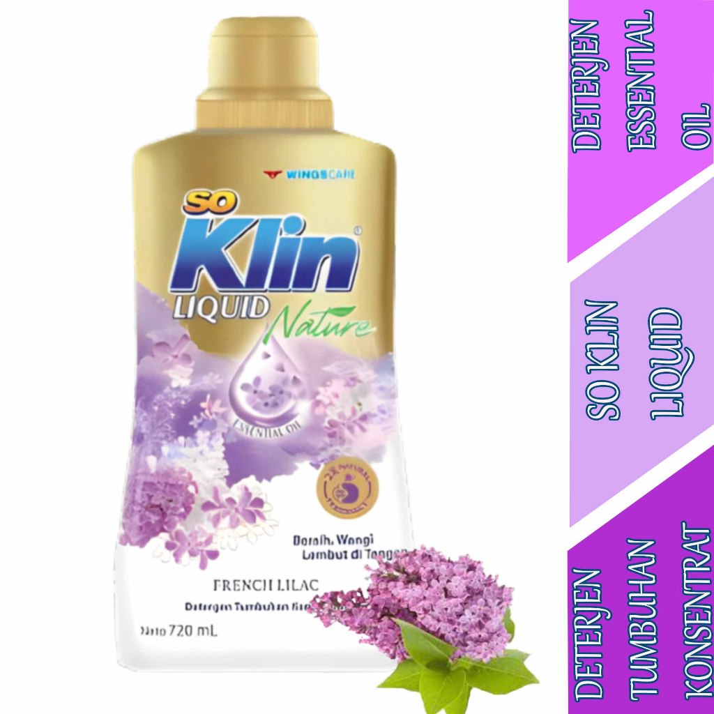 Jual Detergen Aroma French Lilac - So Klin Liquid - Detergen Tumbuhan Konsentrat - 720ml ...
