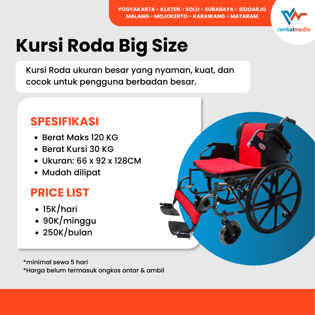 Jual Sewa Kursi Roda Jumbo (Big Size) | Shopee Indonesia
