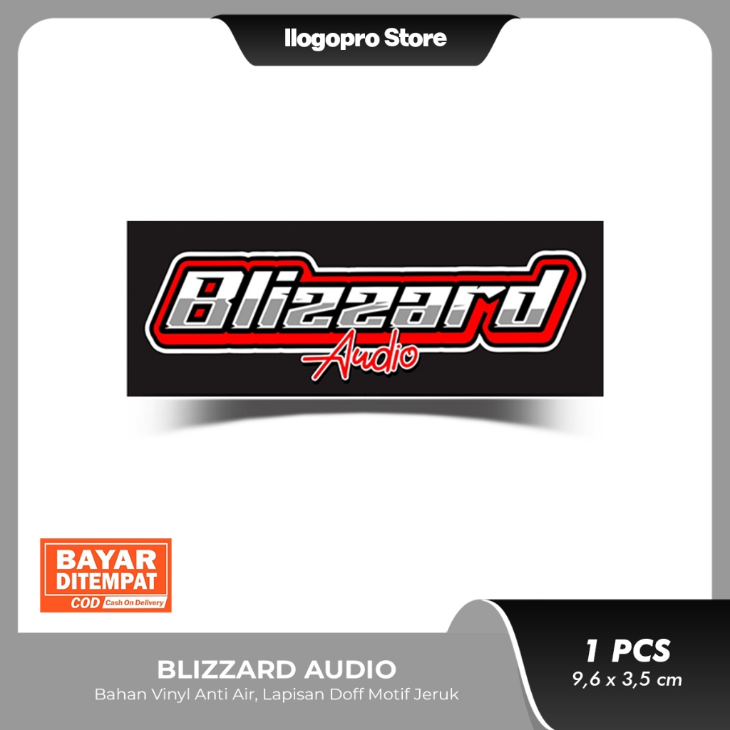Jual Stiker Sound System BLIZZARD Audio Vinyl Anti Air Glossy (Bijian ...