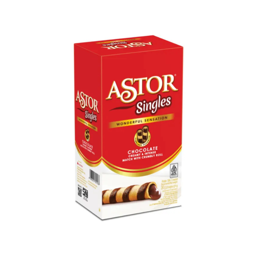 Jual Astor Singles 1 Pack 280gr isi 20pcs Wafer Stick Roll Double ...