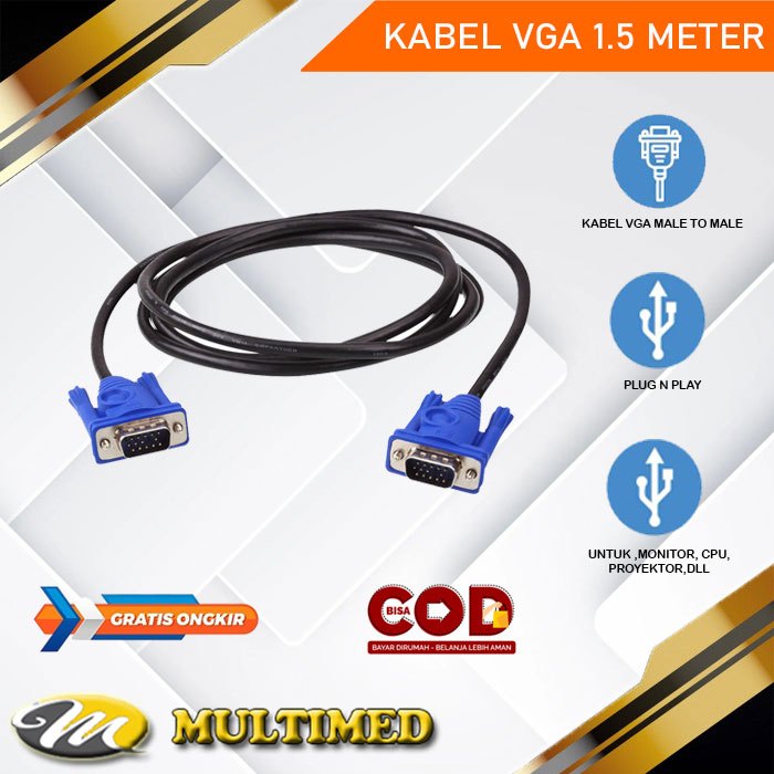 Jual Kabel VGA Panjang 1,5 Meter | Shopee Indonesia