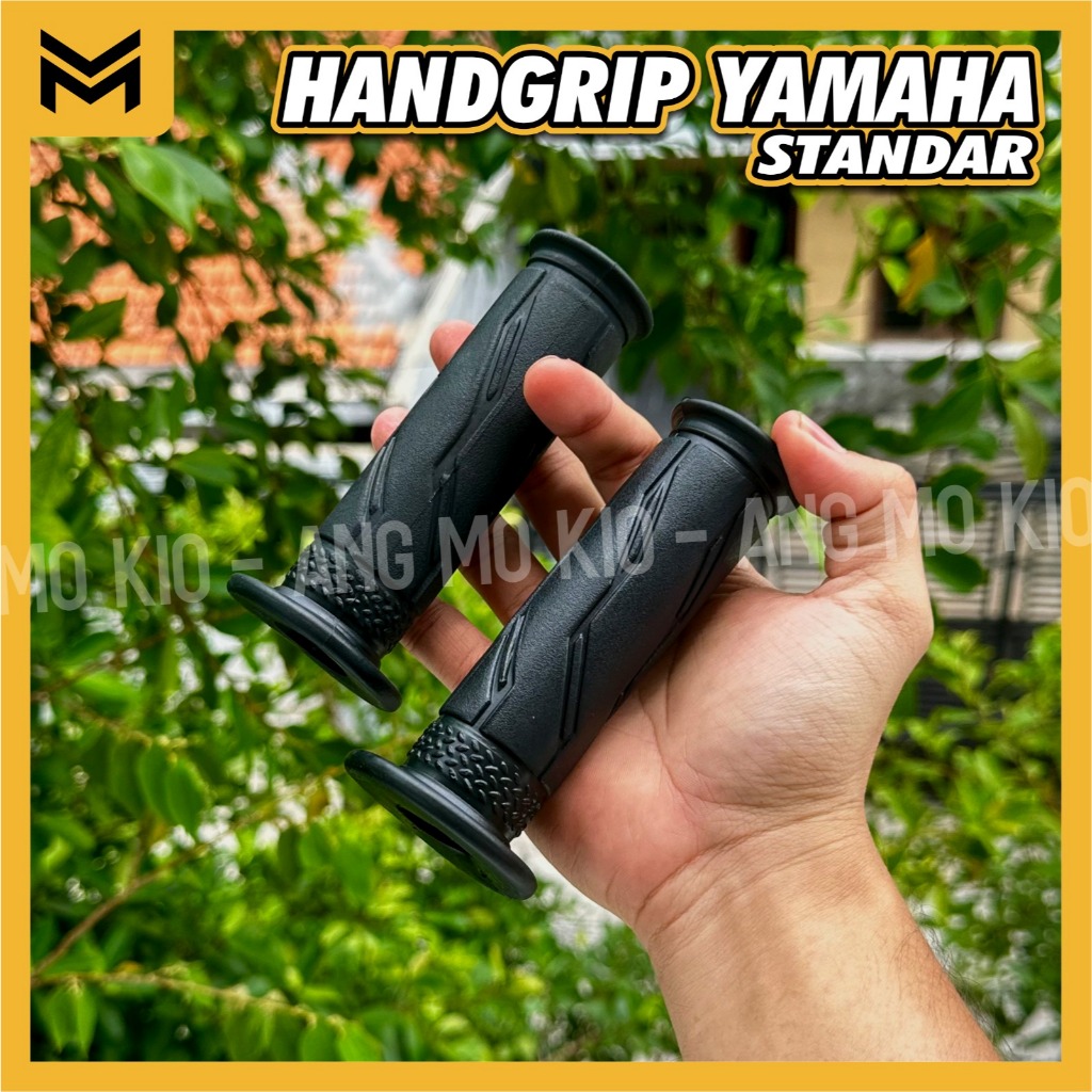Jual GRIP STANDAR YAMAHA ORIGINAL WARNA HITAM HANDFAT MOTOR KARET ...