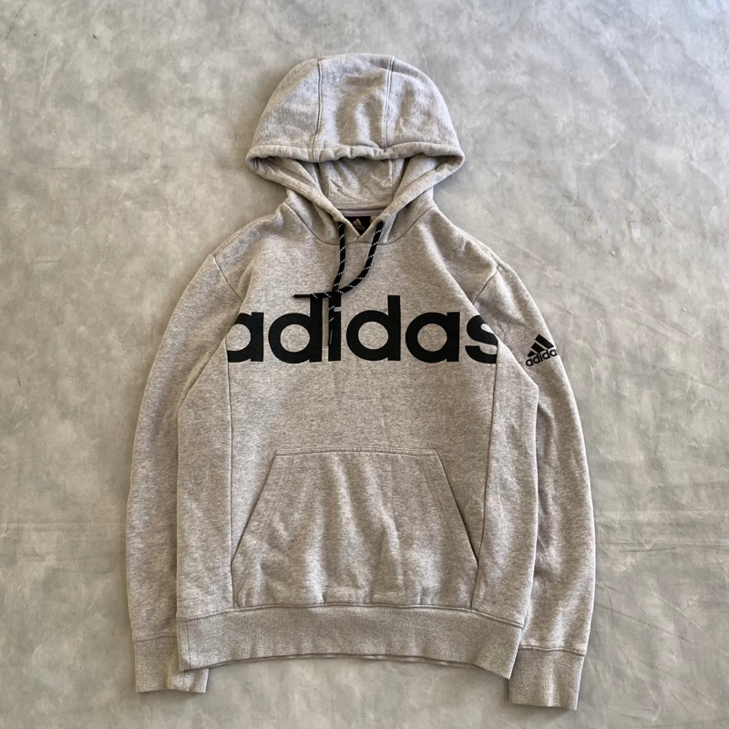 Jual HOOIE ADIDAS ESSENTIALS ABU ABU SECOND | Shopee Indonesia