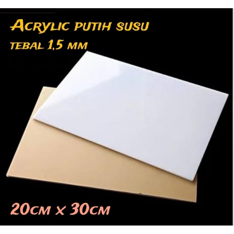 Jual Acrylic putih susu 1,5mm ukuran 20x20/AKRILIK LEMBARAN/AKRILIK ...
